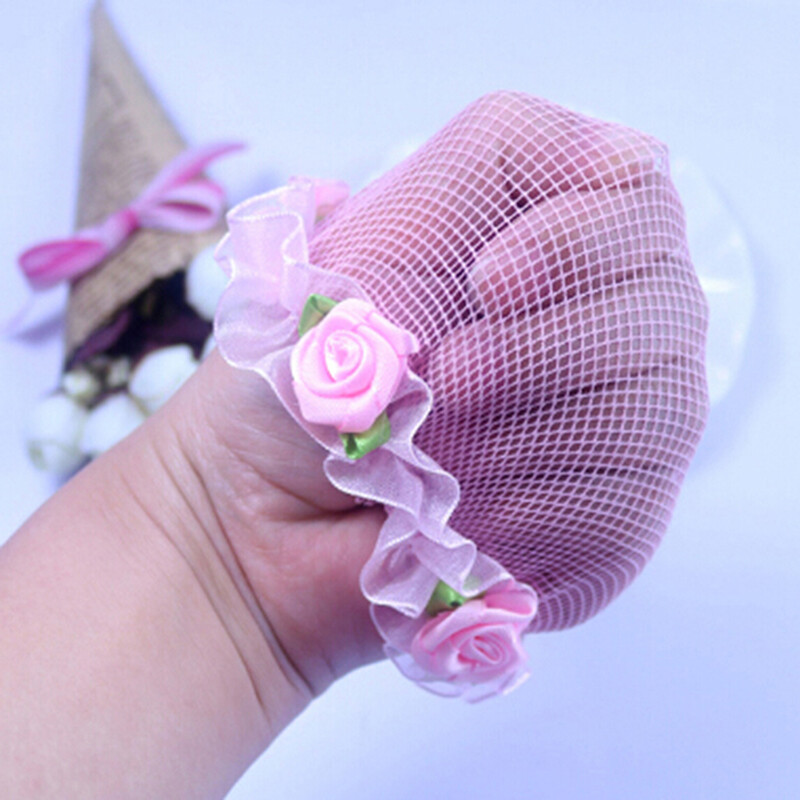 Cute flower girl bun mesh for hair for baby bun net bun cover ...