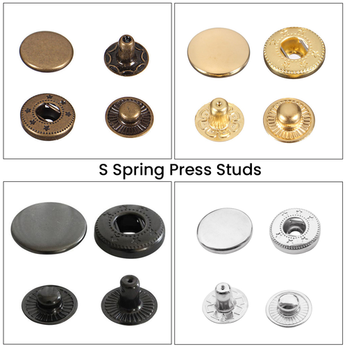 S Spring Press Studs Snap Fasteners for Leather Coats Handbags Clothing ...
