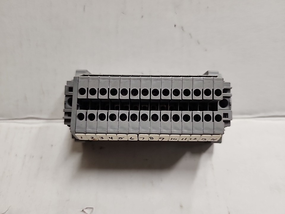 Assembly 14 Gang Connector DIN Rail Terminal Blocks | eBay