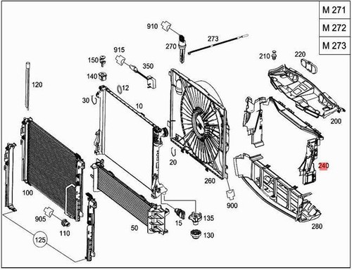 Genuine Air Baffle MERCEDES S212 W212 2125051230 | eBay