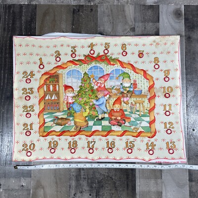 Vintage Creative Circle Elves Elf Advent Calendar Christmas Count Down ...
