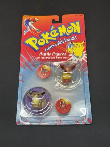HASBRO 1999 POKEMON BATTLE FIGURES #136 FLAREON #133 EEVEE FACTORY ...