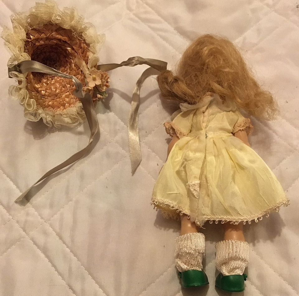 8" vintage 1950s walker doll, Ginger clone (Randi? Andrea?) in orig ...