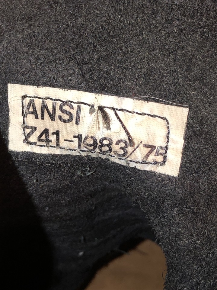 VTG BILTRITE Ansi Black Leather Military Combat Jump Steel Toe Boots ...