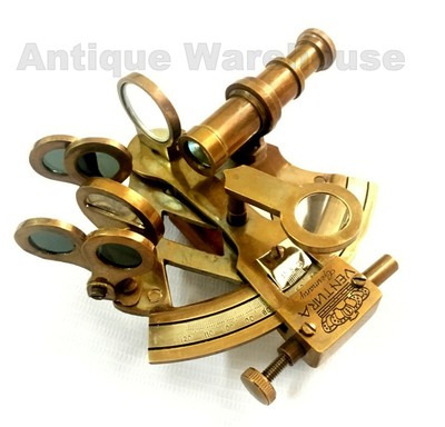 Nautical Handmade Antique Brass Sextant Vintage Marine Table Top ...