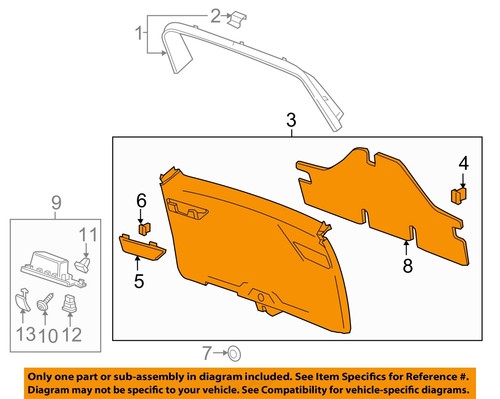 GM OEM 17-23 Acadia Lift Gate Interior Trim-Lower Gate Trim 84293749 | eBay