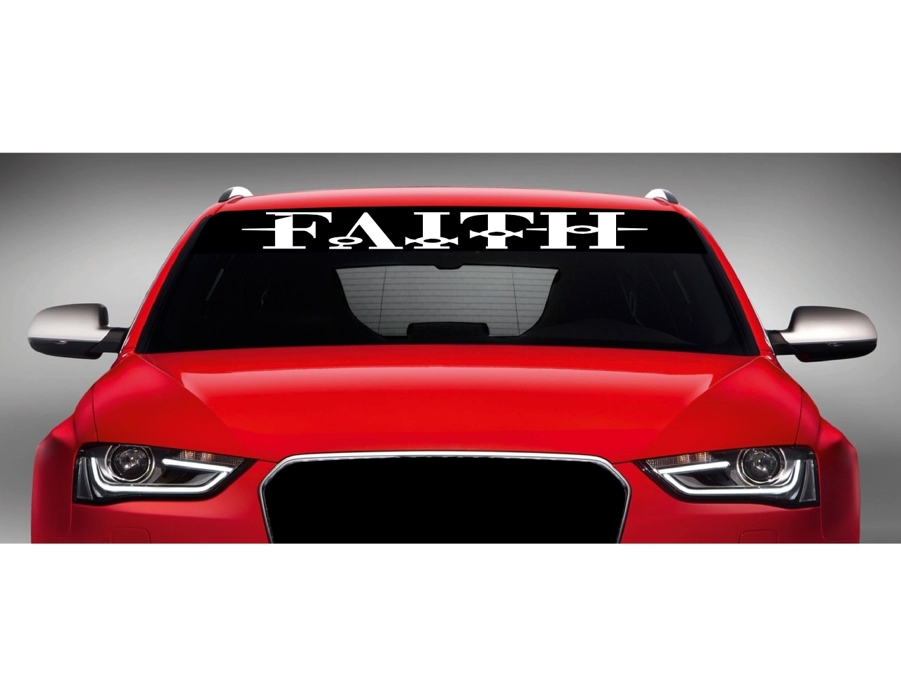 40" Faith Christian Car Decal Sticker Windshield Banner Blessed Jesus ...