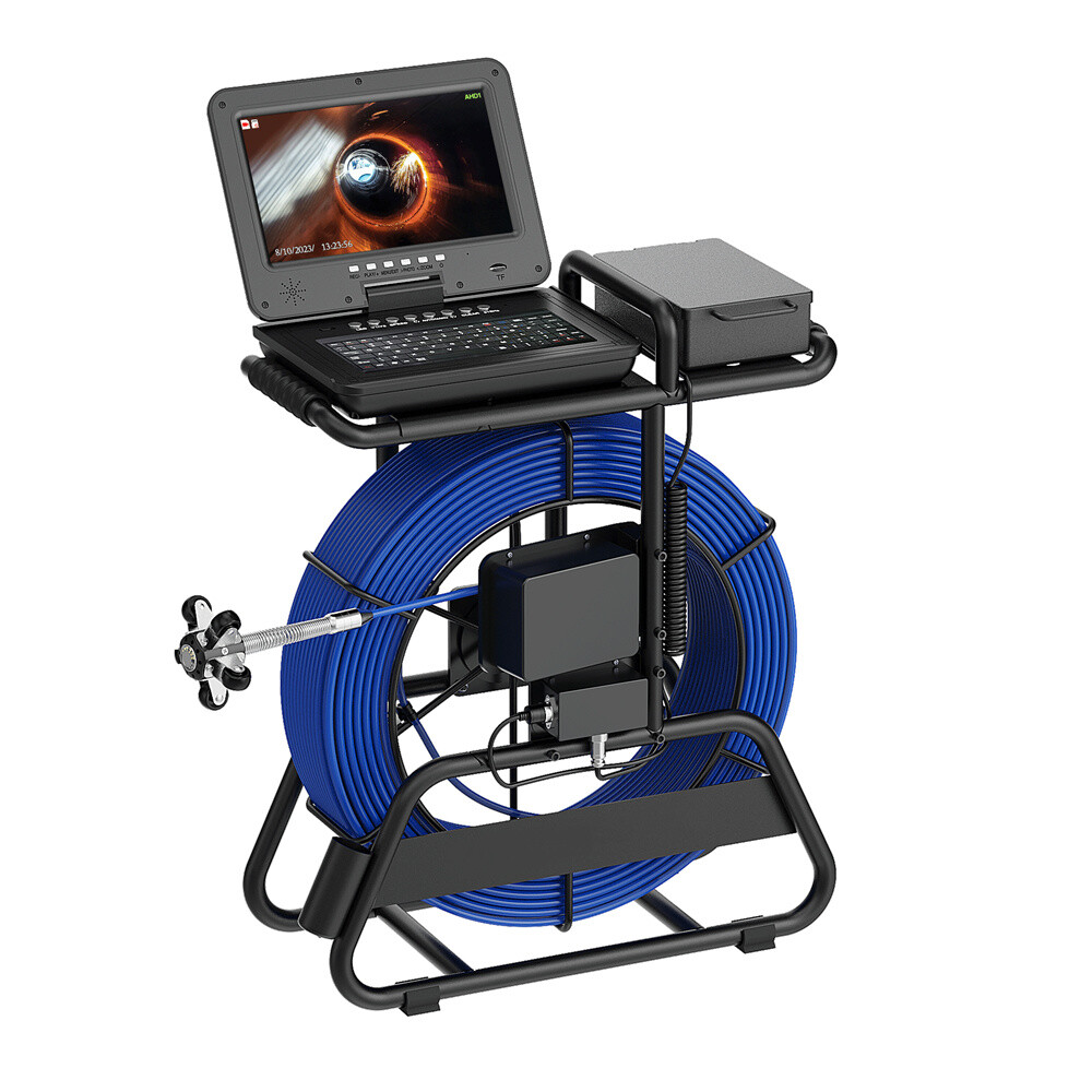 Sewer Pipe Inspection Camera+512HZ Self-leveling Camera 7C cable brake ...