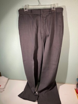 Slates Pants Mens 34x30 Gray Dacron Worsted Wool Slacks Cuffed USA | eBay