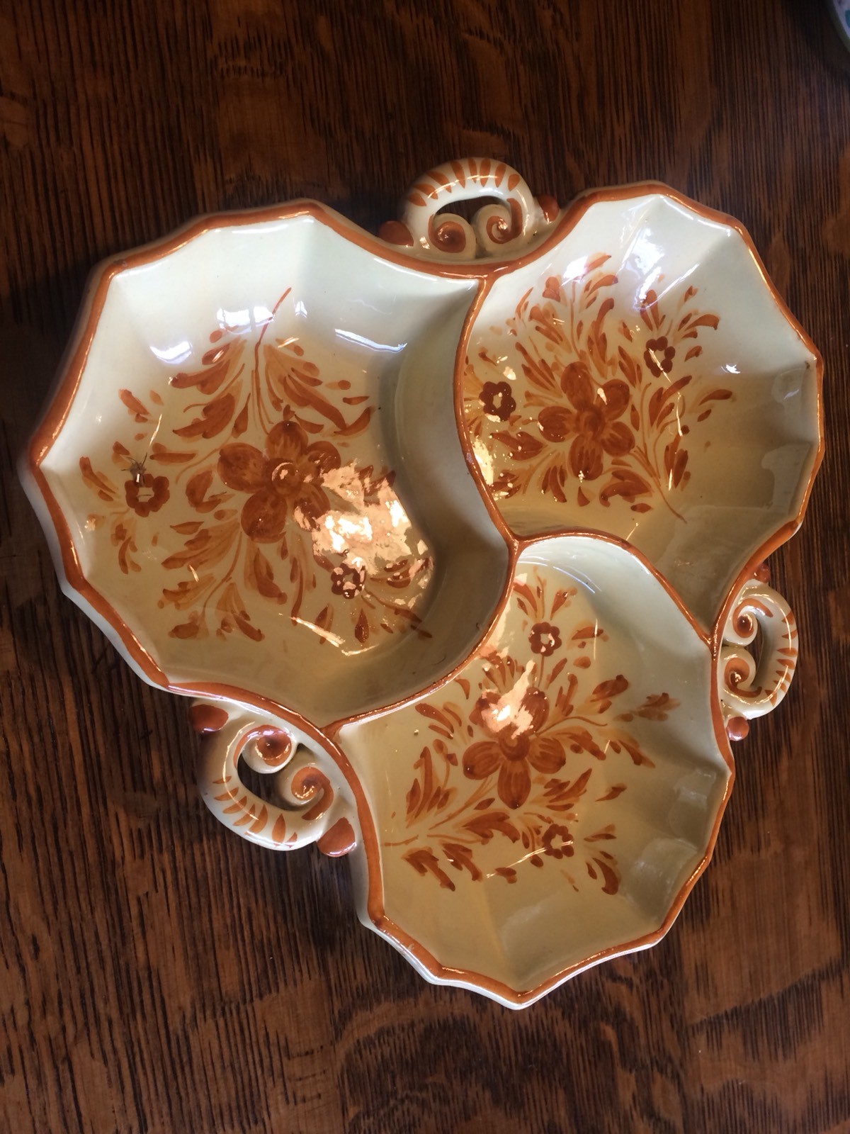 Vintage Italian Relish Serving Tray Hand Painted Yellow 1932 | eBay