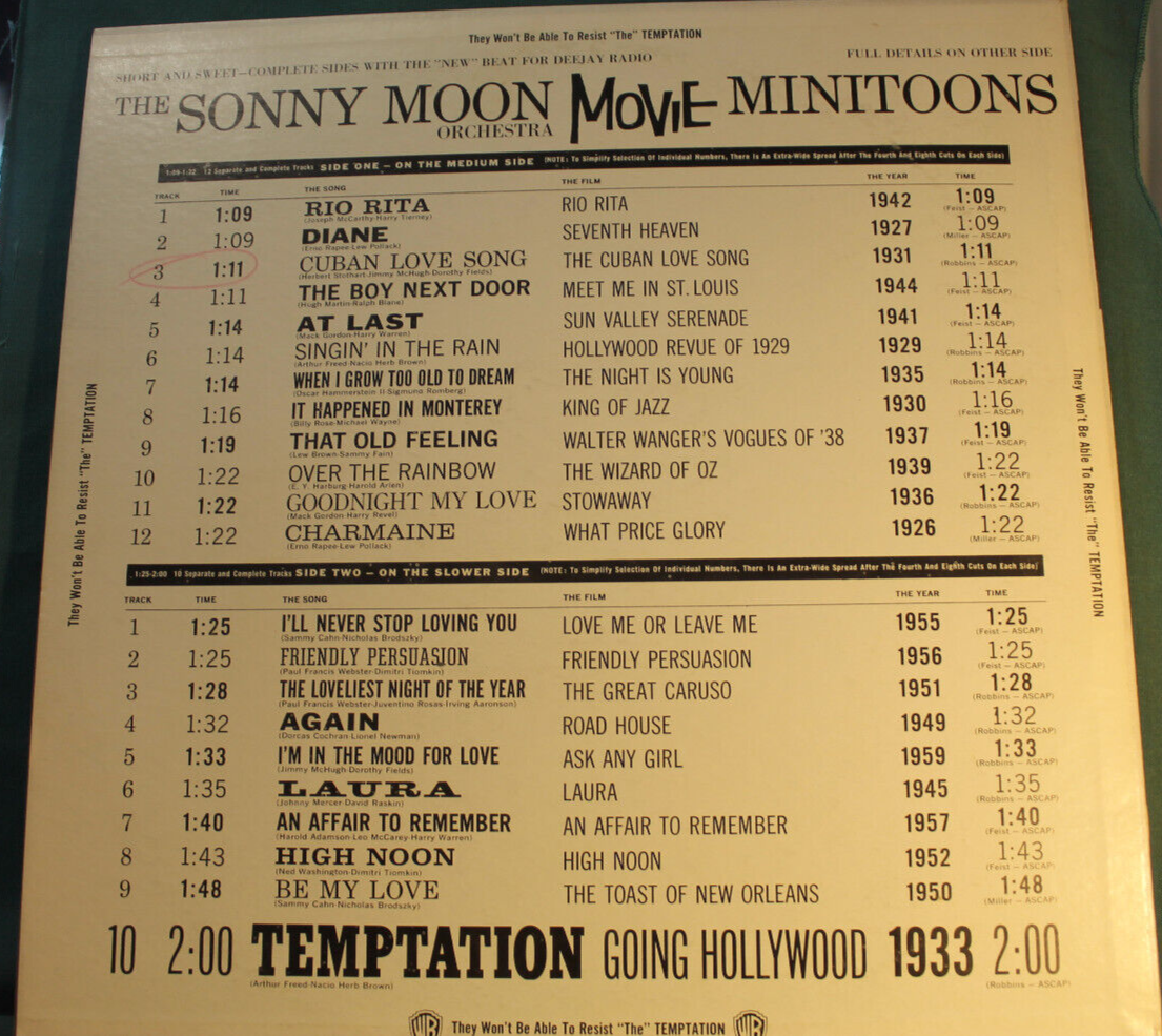SONNY MOON & HIS ORCHESTRA---SONNY MOON MOVIE MINITOONS ( LP) | eBay