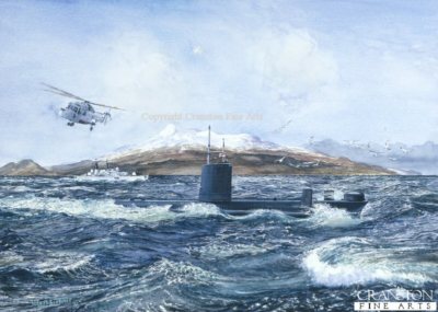 ltd ed Royal Navy Submarine naval art print HMS Orpheus Glasgow ARTIST ...