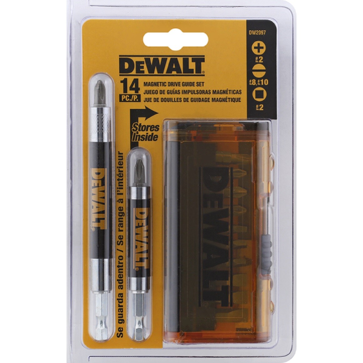 DEWALT Screwdriver Bit Set, Magnetic Drive Guide, 14-Piece DW2097 ...