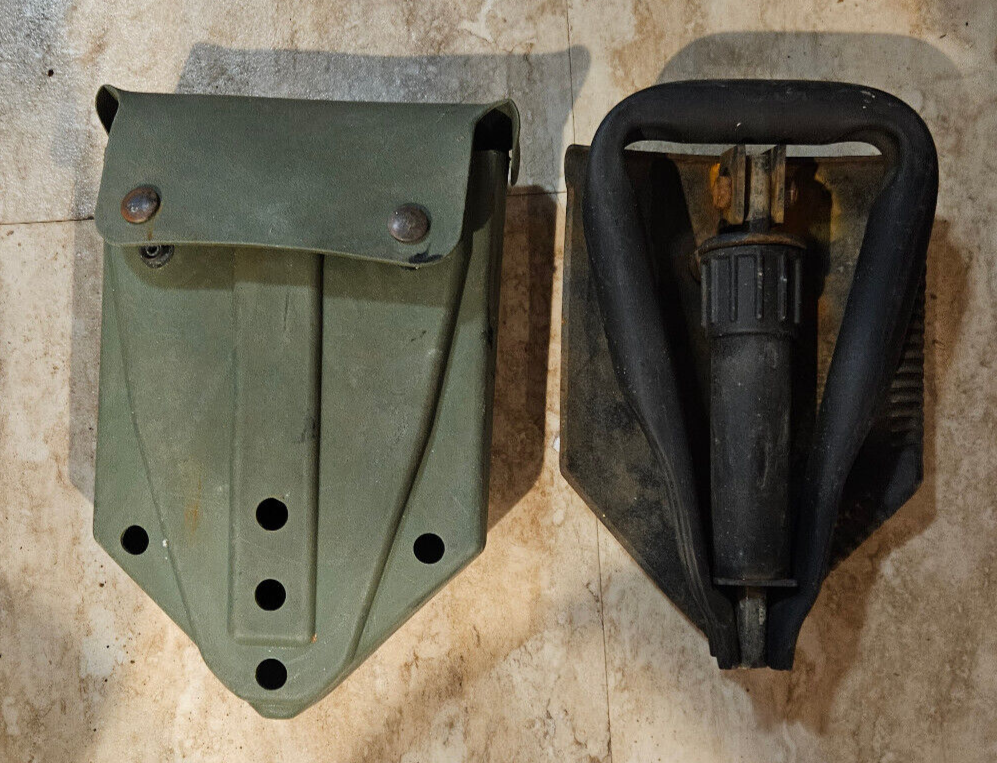 Ames / LHB GENUINE US Military ENTRENCHING TOOL E-TOOL FOLDING SHOVEL ...