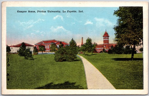 Purdue University Lafayette Indiana Campus Scene WB Postcard | eBay