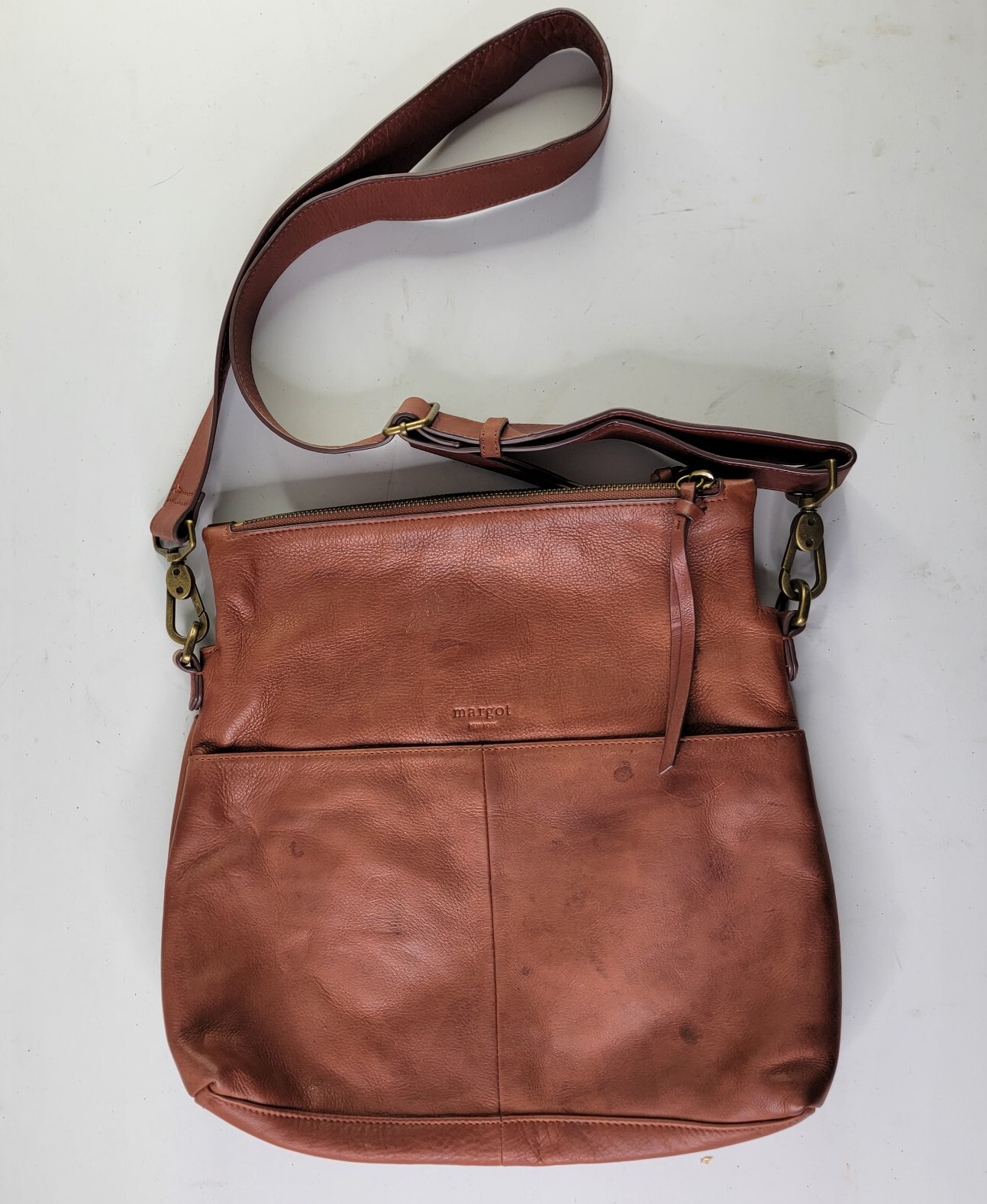 Margot Purse Crossbody Brown Leather Shoulder Bag Cla… - Gem
