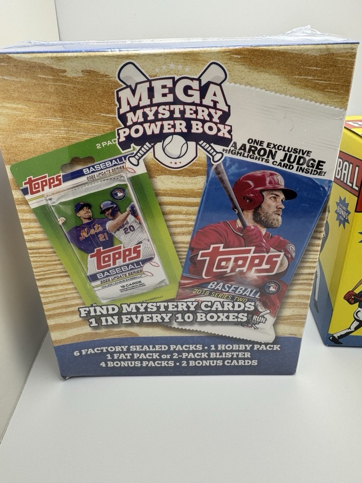 Baseball Mega Mystery Power Box & Fairfield Baseball Blaster Sealed ...
