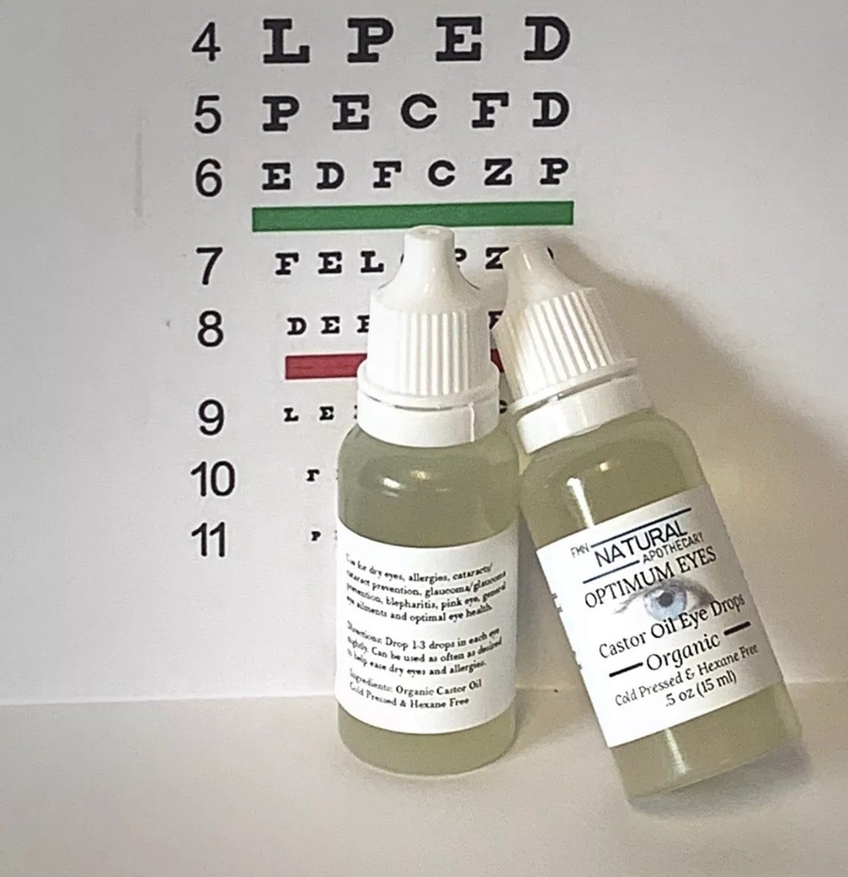 ORGANIC CASTOR OIL Eye Drops 100% PURE & NATURAL Chemical Free MIRACLE ...