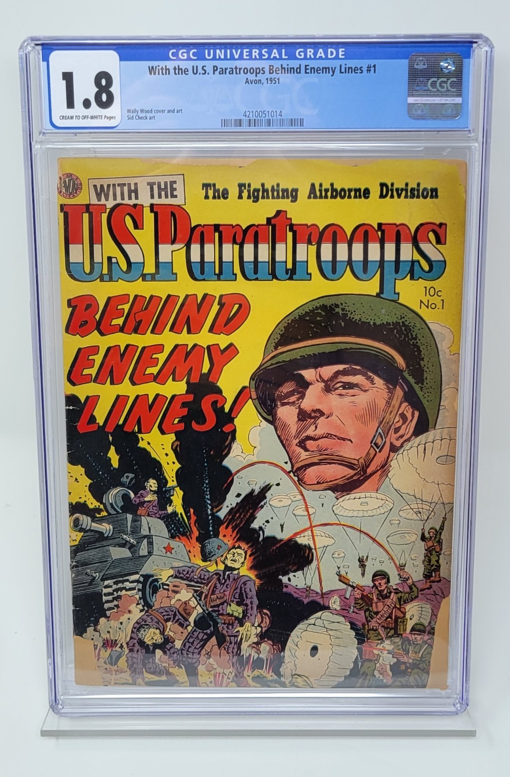 With the US Paratroopers Behind Enemy Lines #1 - CGC 1.8 - CROW - 1951 ...