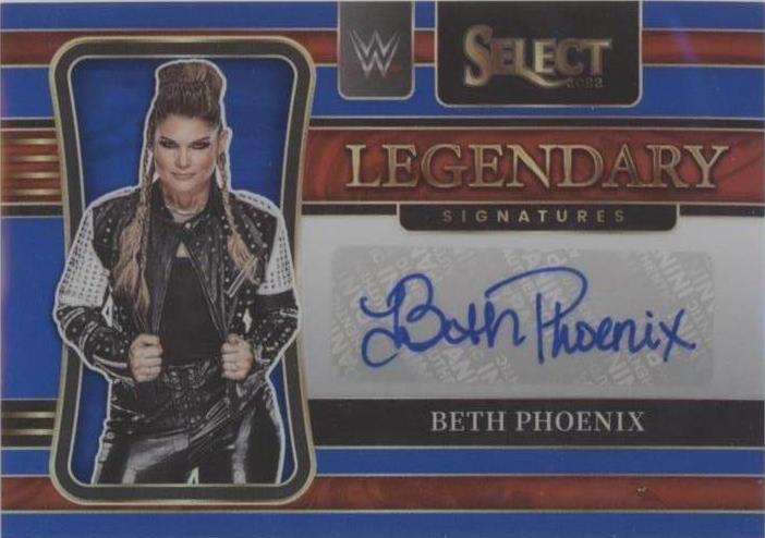 2022 Panini Select WWE - Legendary Signatures Beth Phoenix #LS-BPH Blue ...