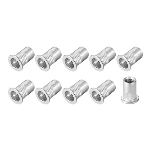 Rivet Nuts (1/4"-20) 50Pcs, Aluminum Alloy Threaded Insert Nuts ...