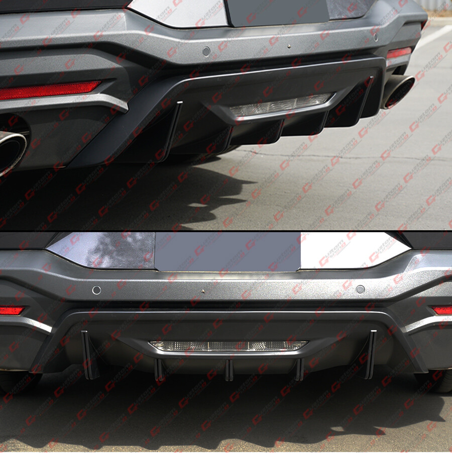For 2024-25 Ford Mustang S650 V2 AMPP Matt Black Shark Fin Rear Bumper ...