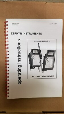 Zephyr Instruments Zephyr II and II+ Operator Manual | eBay