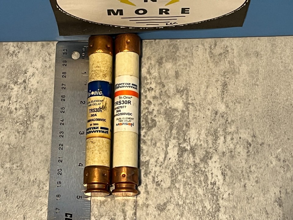 FERRAZ SHAWMUT (MERSEN) TRI-ONIC TRS30R- 30AMP, 600V, CLASS RK5 FUSES ...