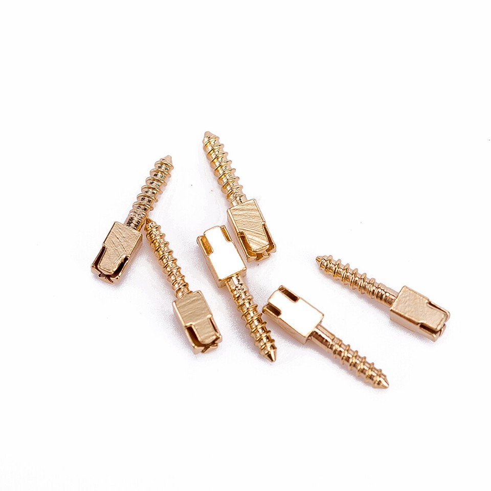 120pcs Dental Endodontic Screw Posts Gold Plated Titanium Kit &2Key ...