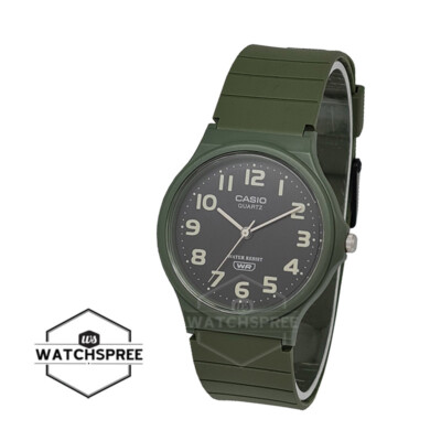 Casio Classic Analog Green Resin Band Watch MQ24UC-3B MQ-24UC-3B | eBay