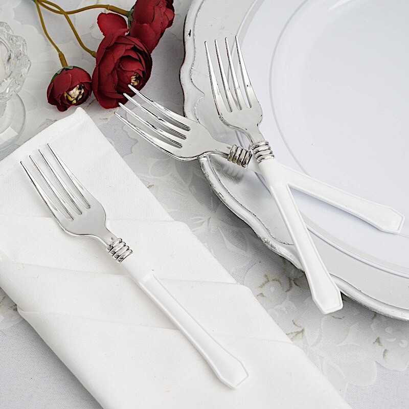 Hard Plastic FORKS Disposable Silverware Party Wedding Catering Cutlery ...