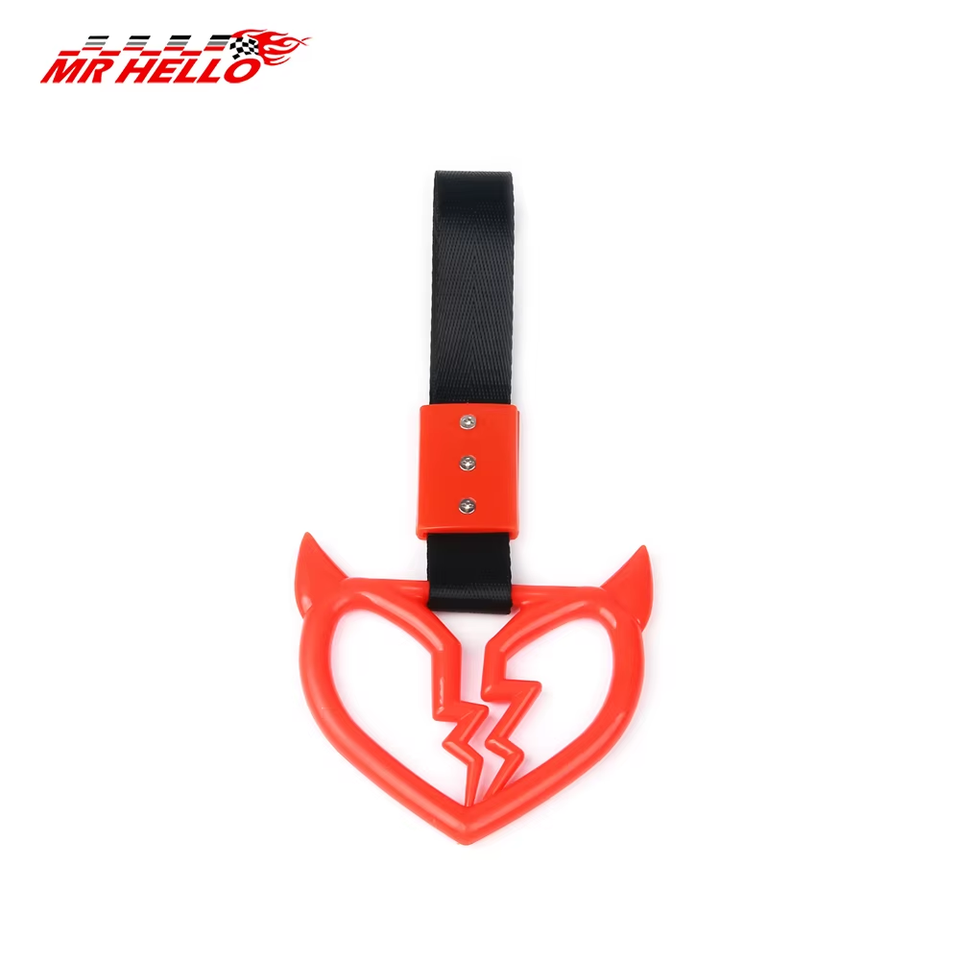 1Pcs Tow Rope Heart Ring Car Tow Decoration Belt Train Bus Handle Hand ...