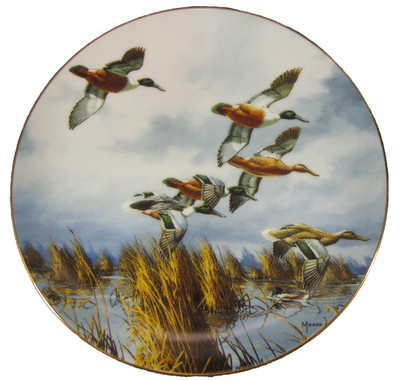Late Comers Collector Plate David Maass On The Wing 1992 Mallard Ducks ...
