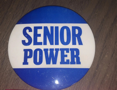Vtg Senior Power Button Badge Pin lot 5 pcs High School Senior & Senior ...