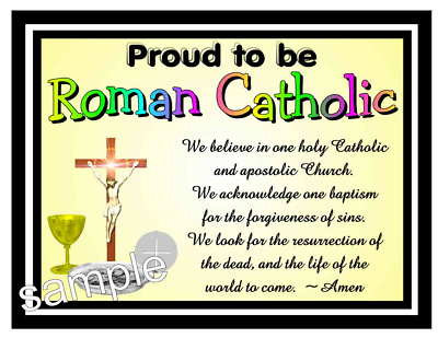 PROUD TO BE ROMAN CATHOLIC fridge Magnet | eBay