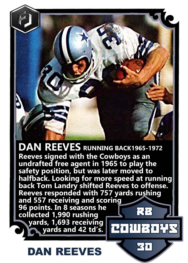ACEO DAN REEVES DALLAS COWBOYS CUSTOM HAND MADE ART CARD | eBay