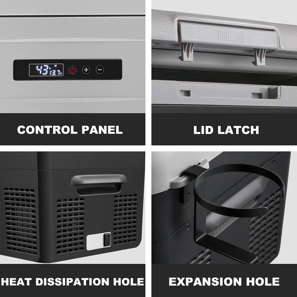 15L Portable Car Refrigerator With AC Adapter Mini Cooler Fridge Fast ...