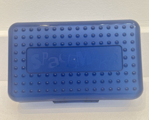Vintage SpaceMaker Pencil Box Case 8.5" Blue Top Clear Bottom 1990’s ...