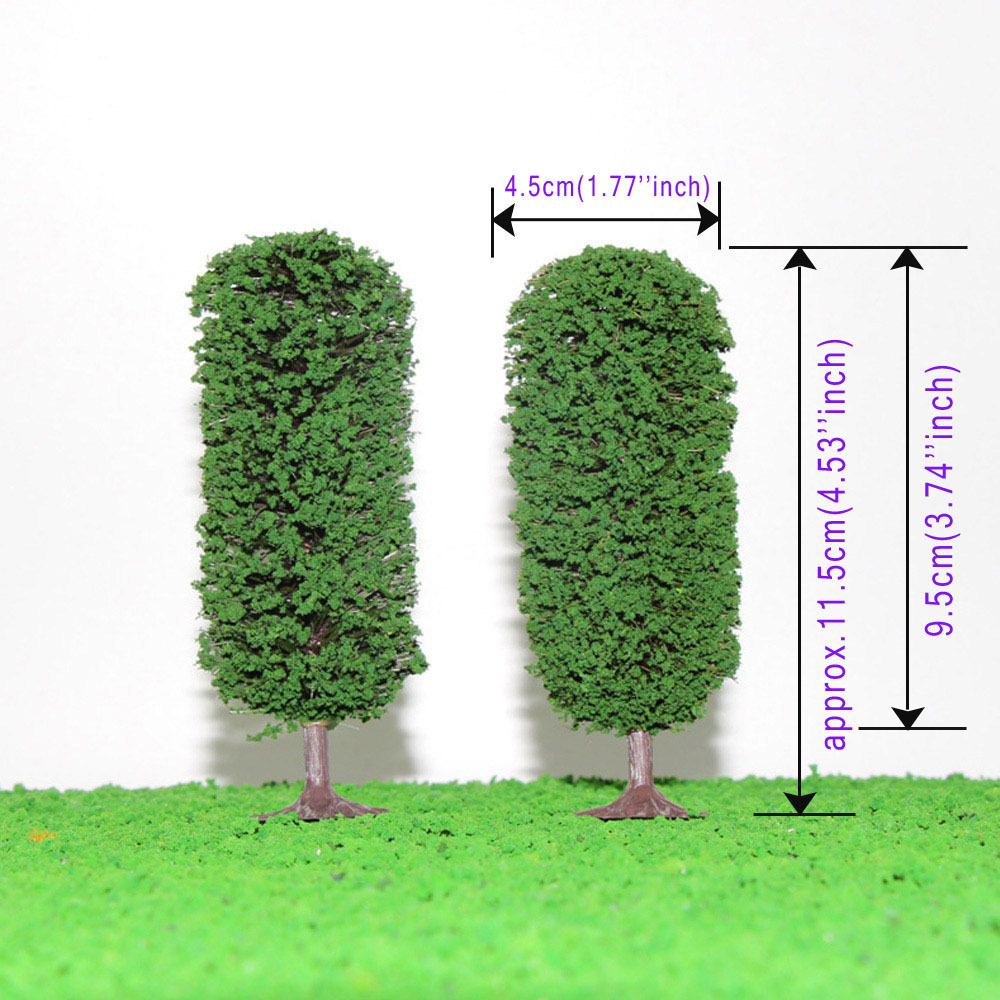 10pcs 1:75 Model Trees OO Scale Railway Architectural Garden Scenery ...