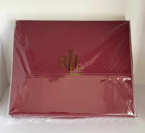 VTG Ralph Lauren Addison Red Claret 400 Thread Count Queen Flat Sheet ...