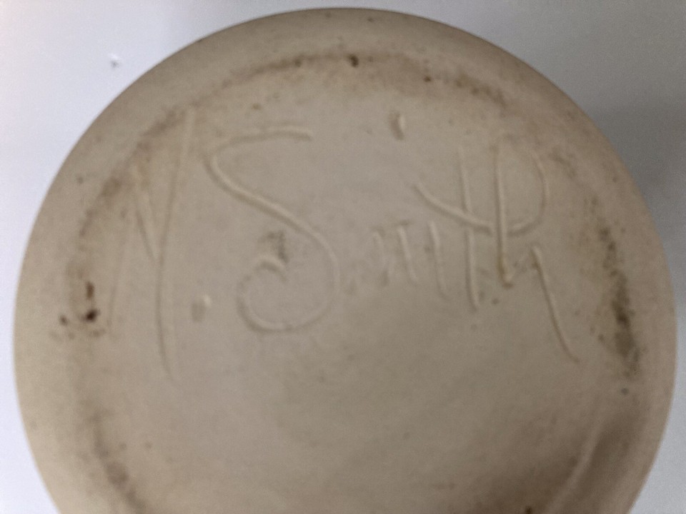 Nancy Smith Porcelain Carved Southwestern Art Pottery Vase 7" Matte ...