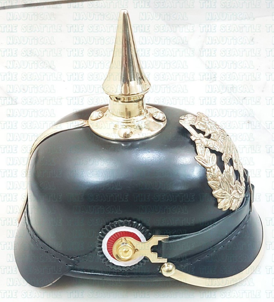 Prussian Helmet WW1 Helmet Vintage Handmade German Leather Pickelhaube ...