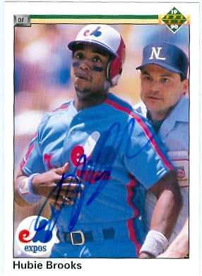 Hubie Brooks autographed Baseball Card (Montreal Expos) 1990 Upper Deck ...