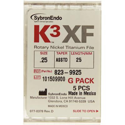 Endodontic K3 XF NiTi Files – G Packs By Kerr (5/pk) | eBay