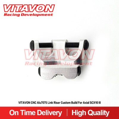 Vitavon CNC Alu link riser custom build for Axial SCX10 III silver | eBay