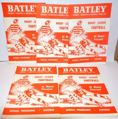 Batley Rugby League Football Programs 1960s Mount Pleasant Haifax ...