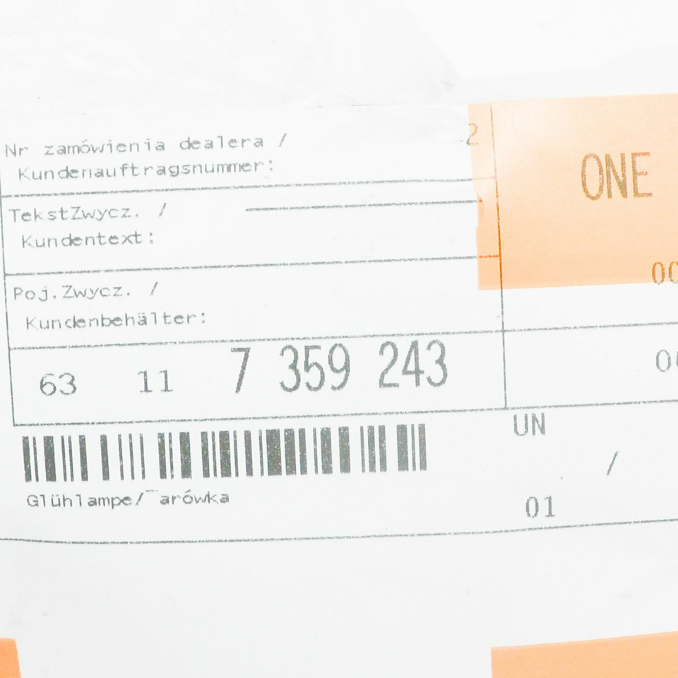 NEW BMW 4 COUPE F32 REAR TAILLIGHT BULB 63117359243 ORIGINAL 63-11-7 ...