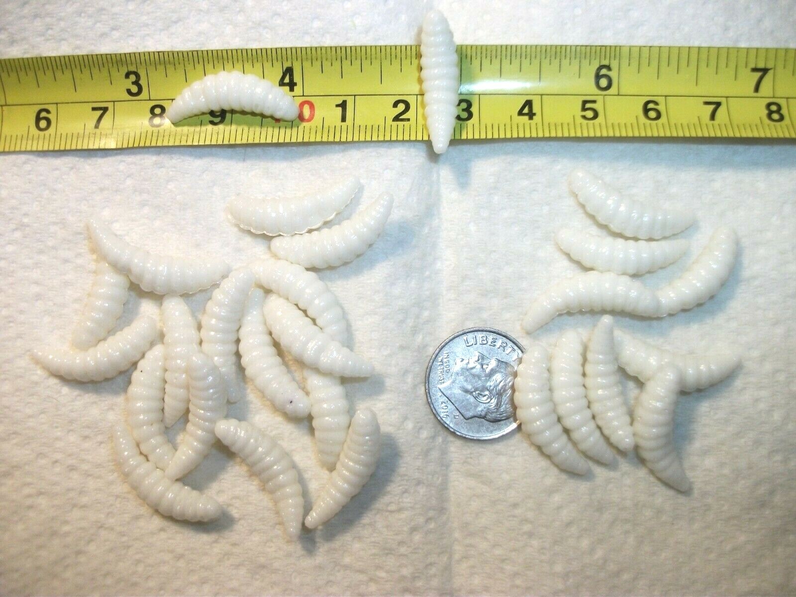 130-7/8"-crappie panfish-maggots-scent-grub-soft wax worms-jigs-glow ...