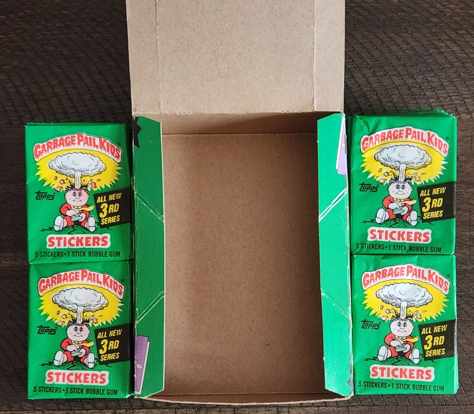 LOT EMPTY BOX & 48 WRAPPERS 1986 Garbage Pail Kids GPK OS3 3rd Series 3 ...