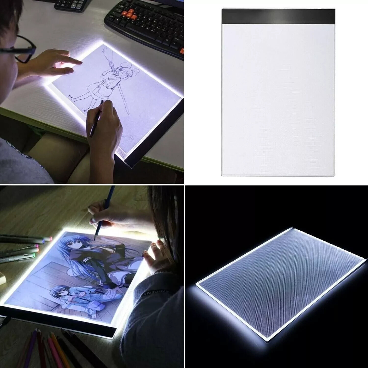 A4 LED Drawing Tracing Table Display Light Box Pad Artist Stencil Board ...
